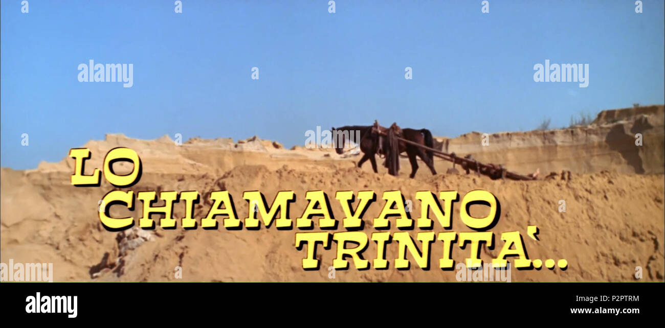 86 They Call Me Trinity italian title card Stock Photo - Alamy