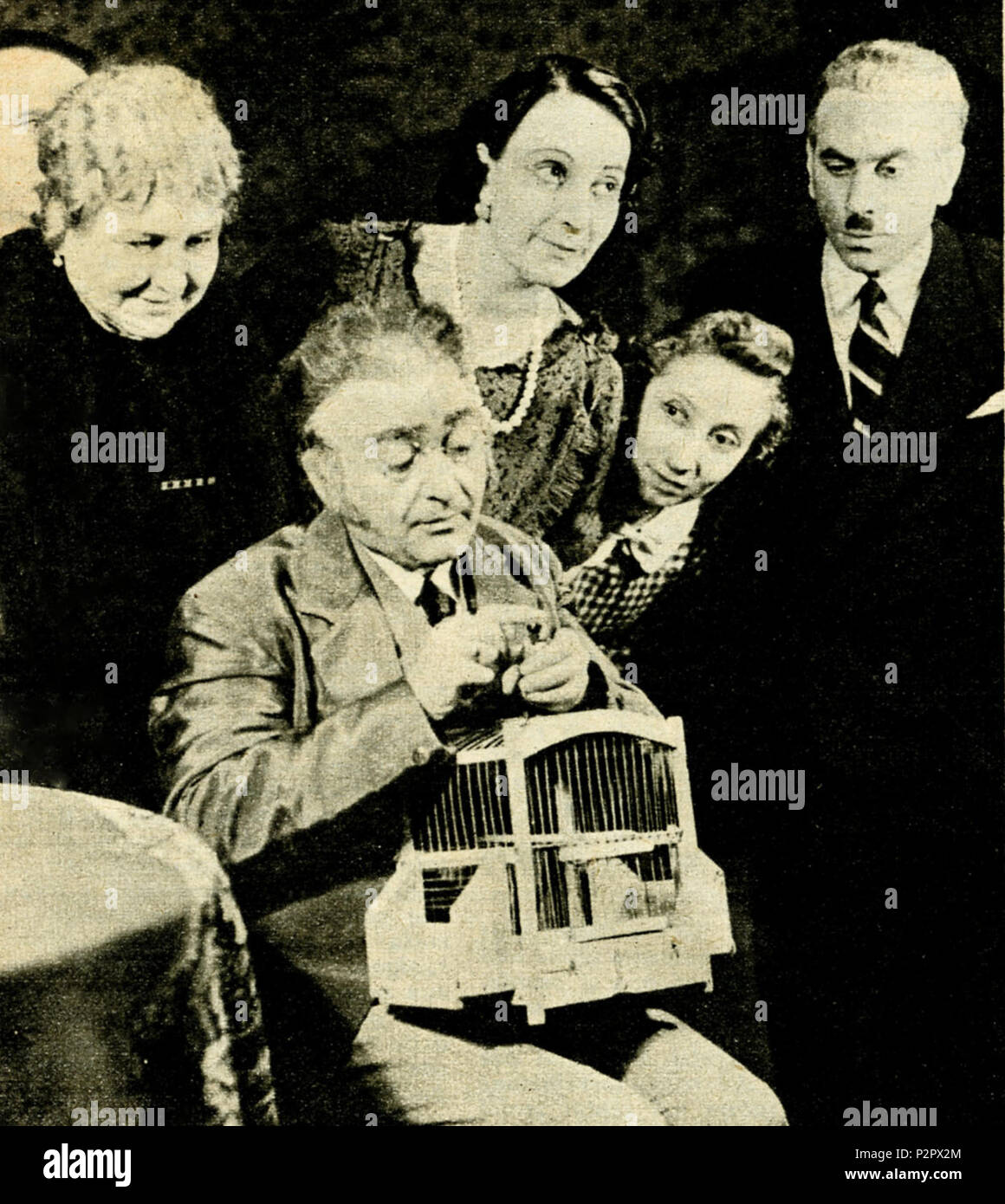 . photo of Gilberto Govi on stage, from the magazine Excelsior (1938 ...