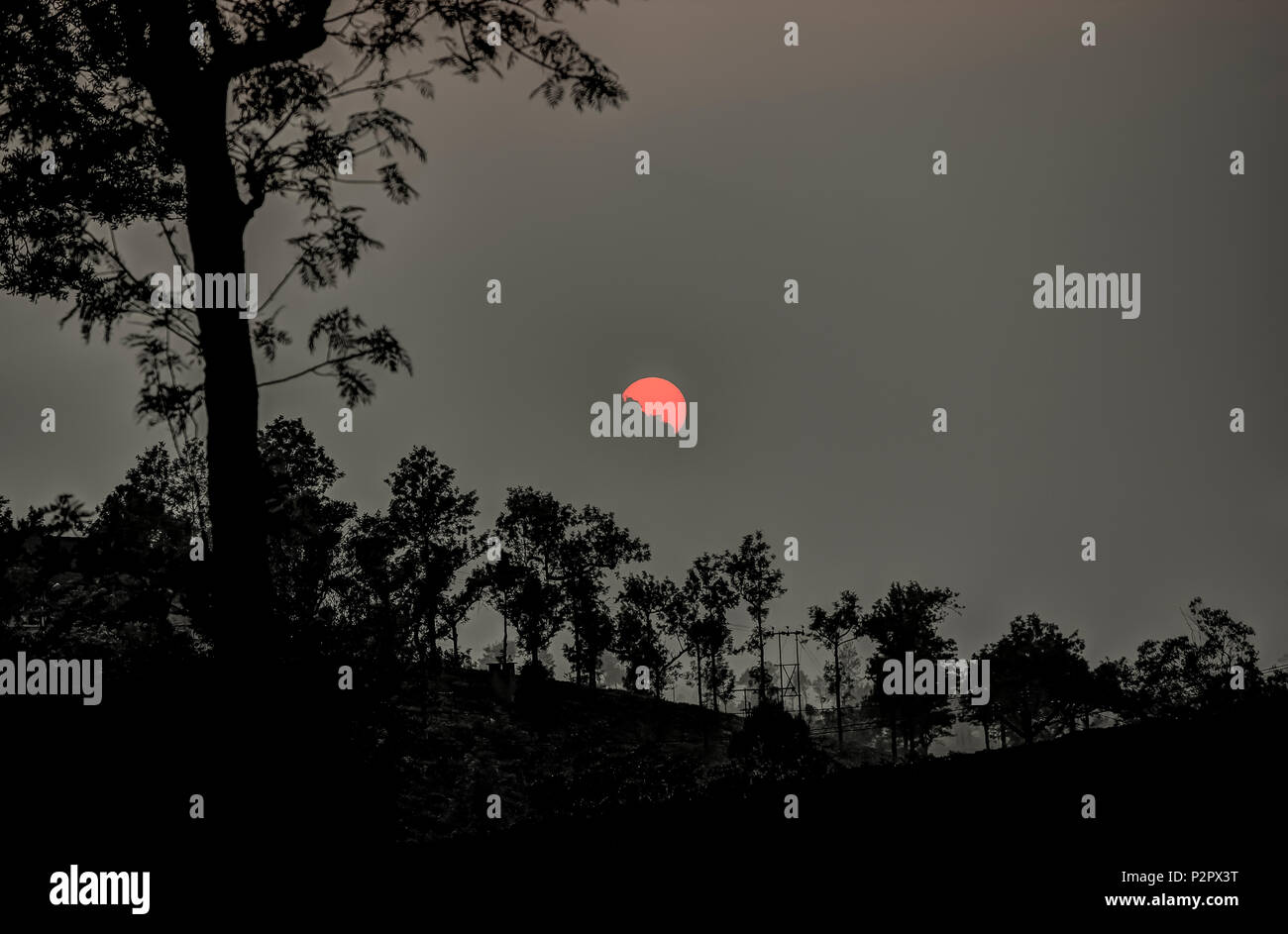 Indian village sunset silhouette hi-res stock photography and images ...
