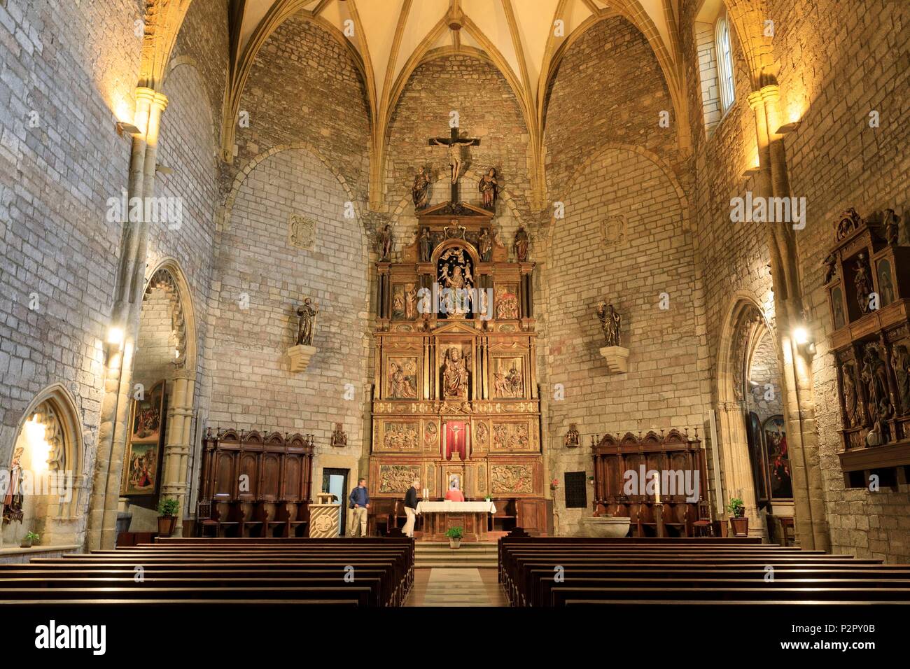 Spain, Basque Country, Guipuscoa, Zumaia, Parish of San Pedro Apóstol ...