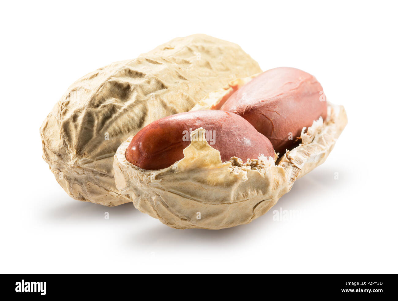 peanuts in shell isolated on a white background Stock Photo - Alamy