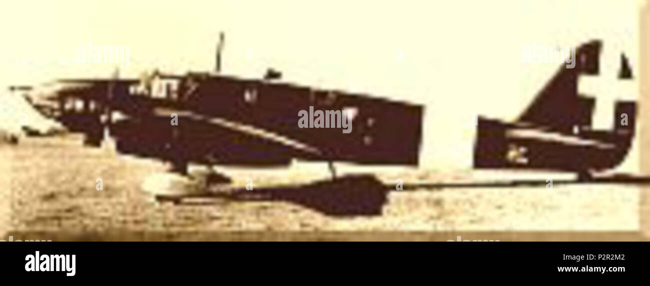 . English: Italian Caproni Ca.309 Ghibli aircraft . Late 1930s or 1940s ...