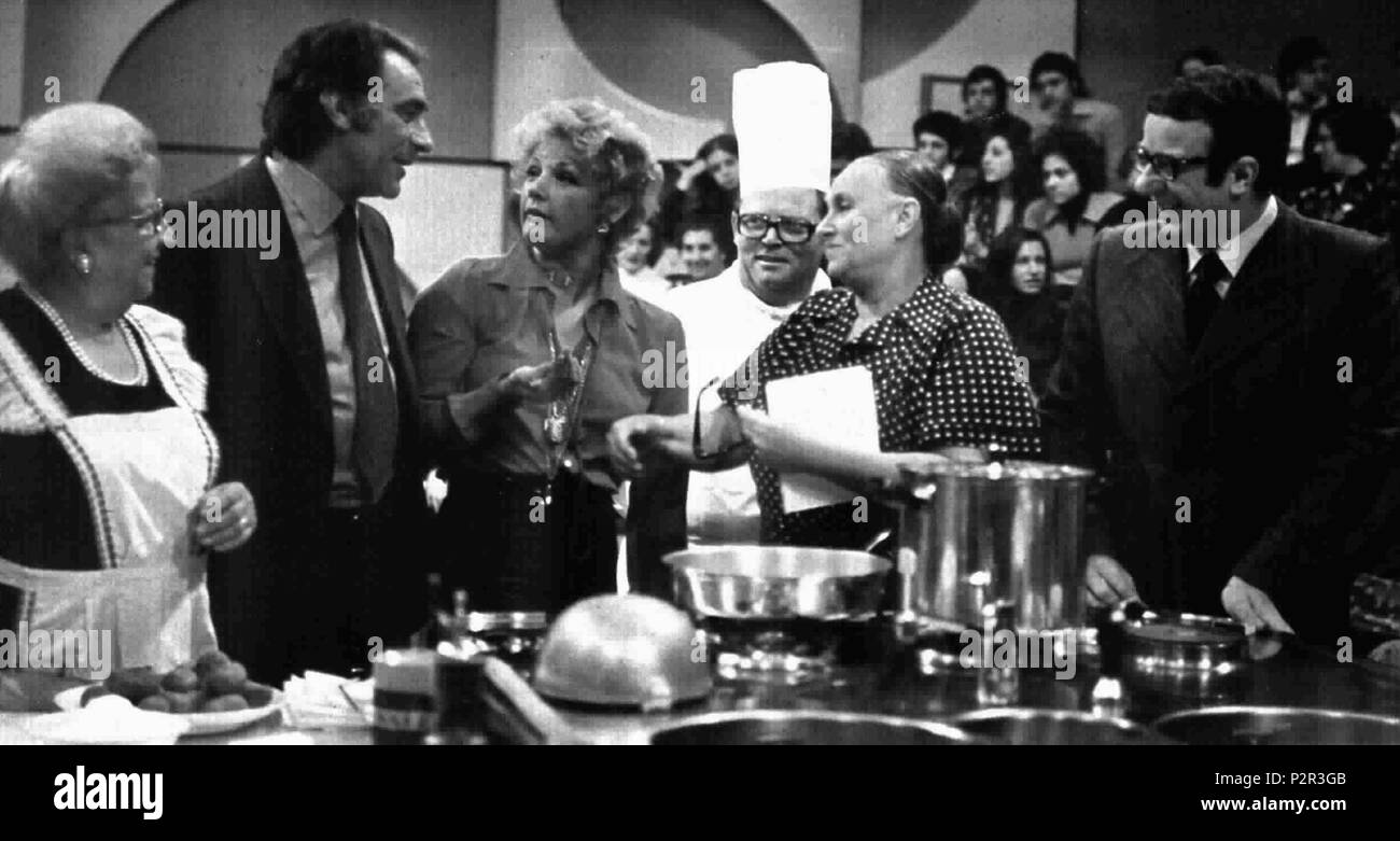 . Italian actors Alberto Lupo, Lila Rocco and Ave Ninchi and gastronome ...