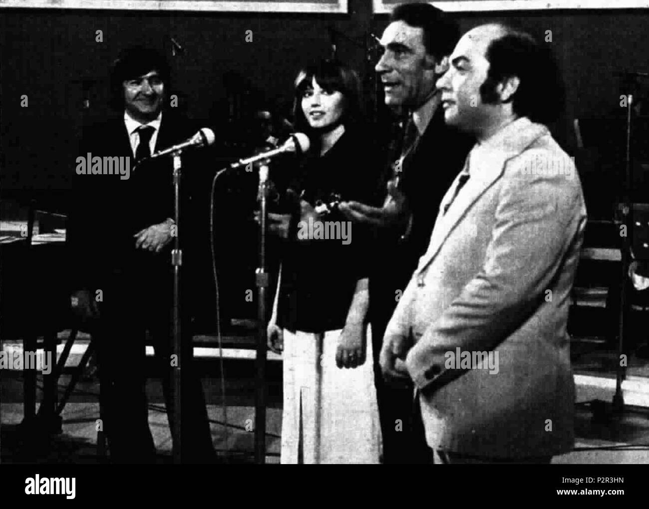 . Italian conductor Tony De Vita and actors Jenny Tamburi, Alberto Lupo ...