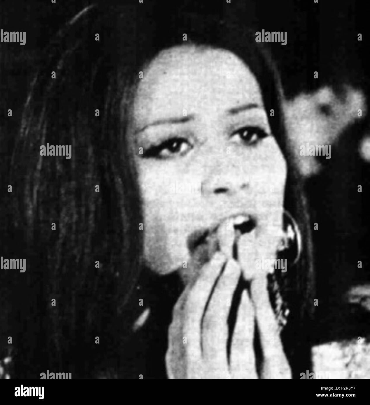 . Italian singer Mirna Doris at the 1968 Festival di Napoli . July 1968 ...