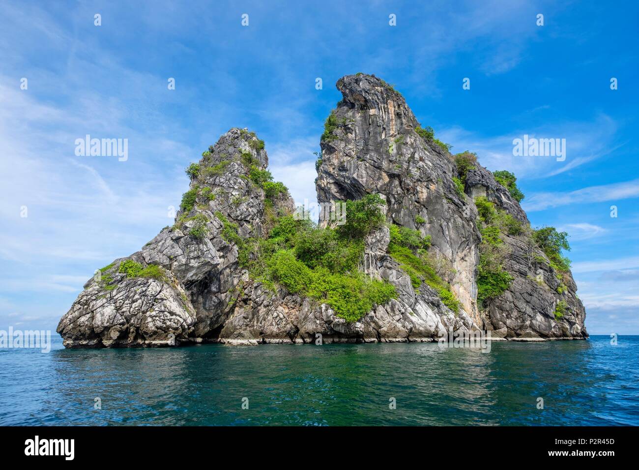 Thailand, Satun province, Mu Ko Phetra Marine National Park, small ...