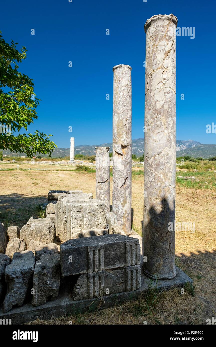 Greece, Samos island, the Heraion of Samos is one of the most important ...