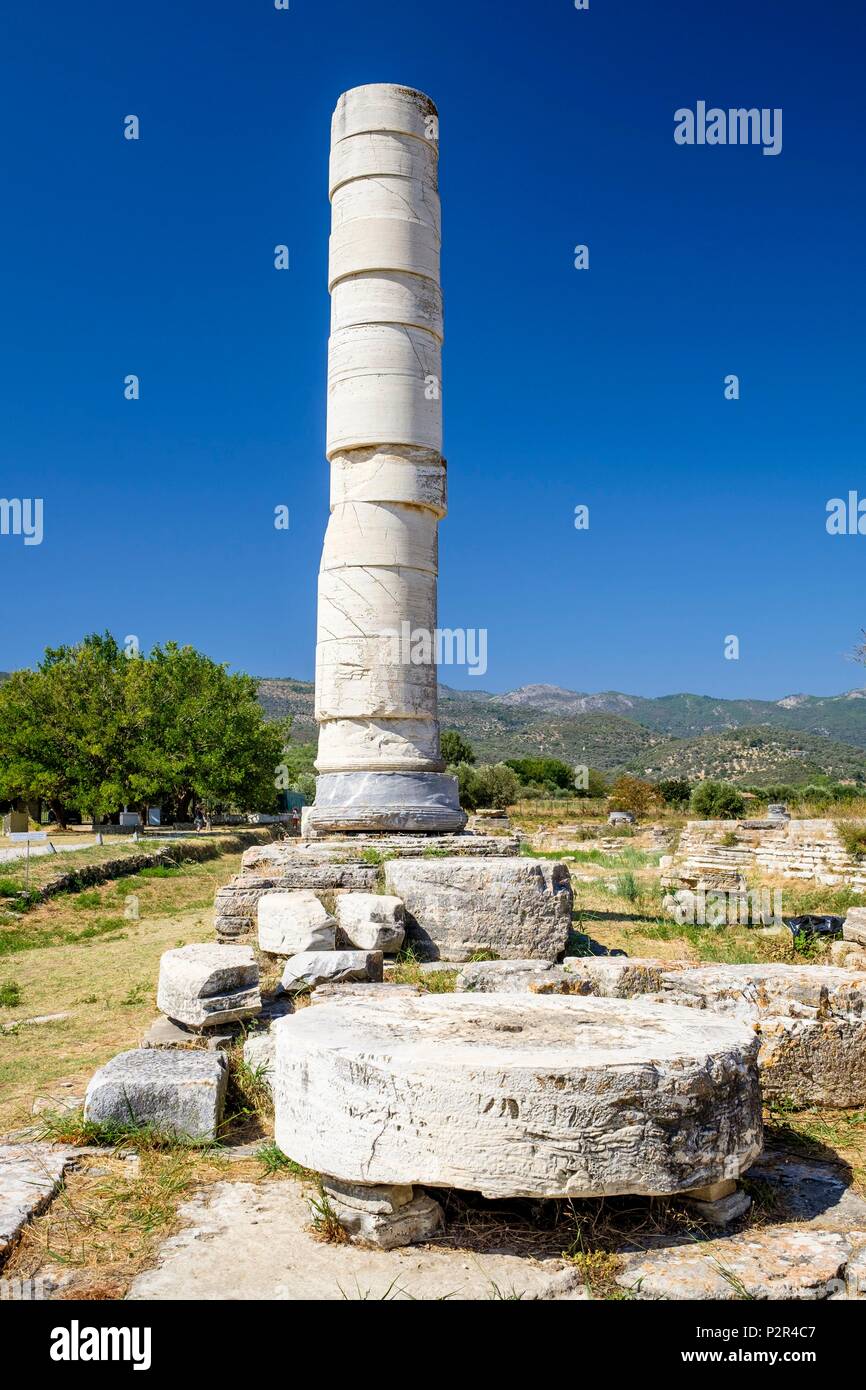 Greece, Samos island, the Heraion of Samos is one of the most important ...