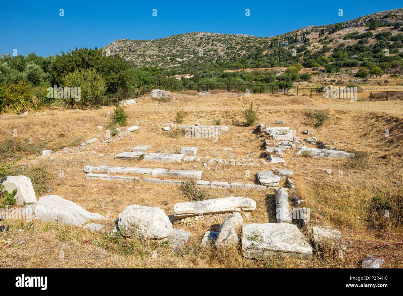 Greece, Samos island, Pythagoreion built on the remains of a former ...