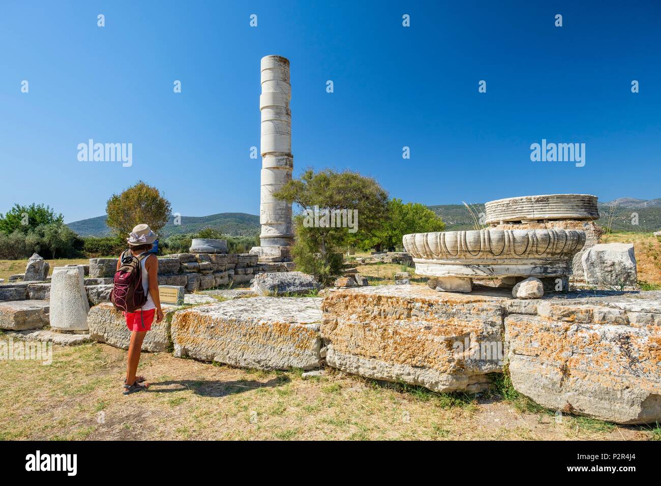 Greece, Samos island, the Heraion of Samos is one of the most important ...