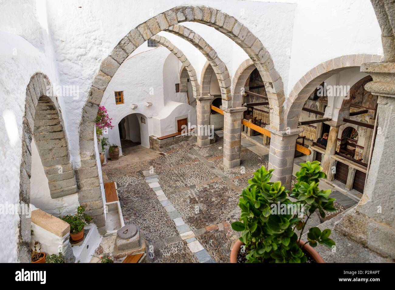 Greece, Dodecanese archipelago, Patmos island, Chora, the Monastery of ...