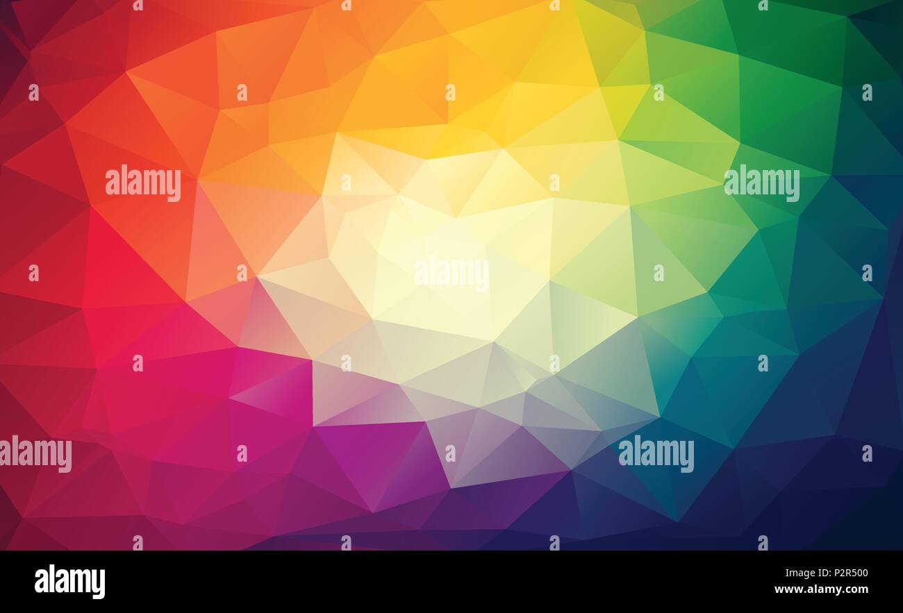 Rainbow vector geometric wallpaper consists of colorful triangles Stock ...