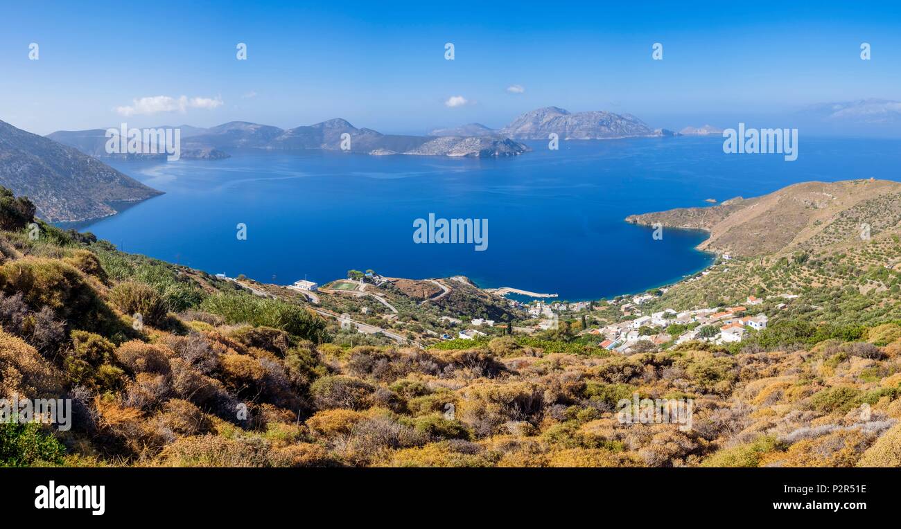 Greece, Fourni Korseon archipelago, Fourni island, Chrysomilia village ...