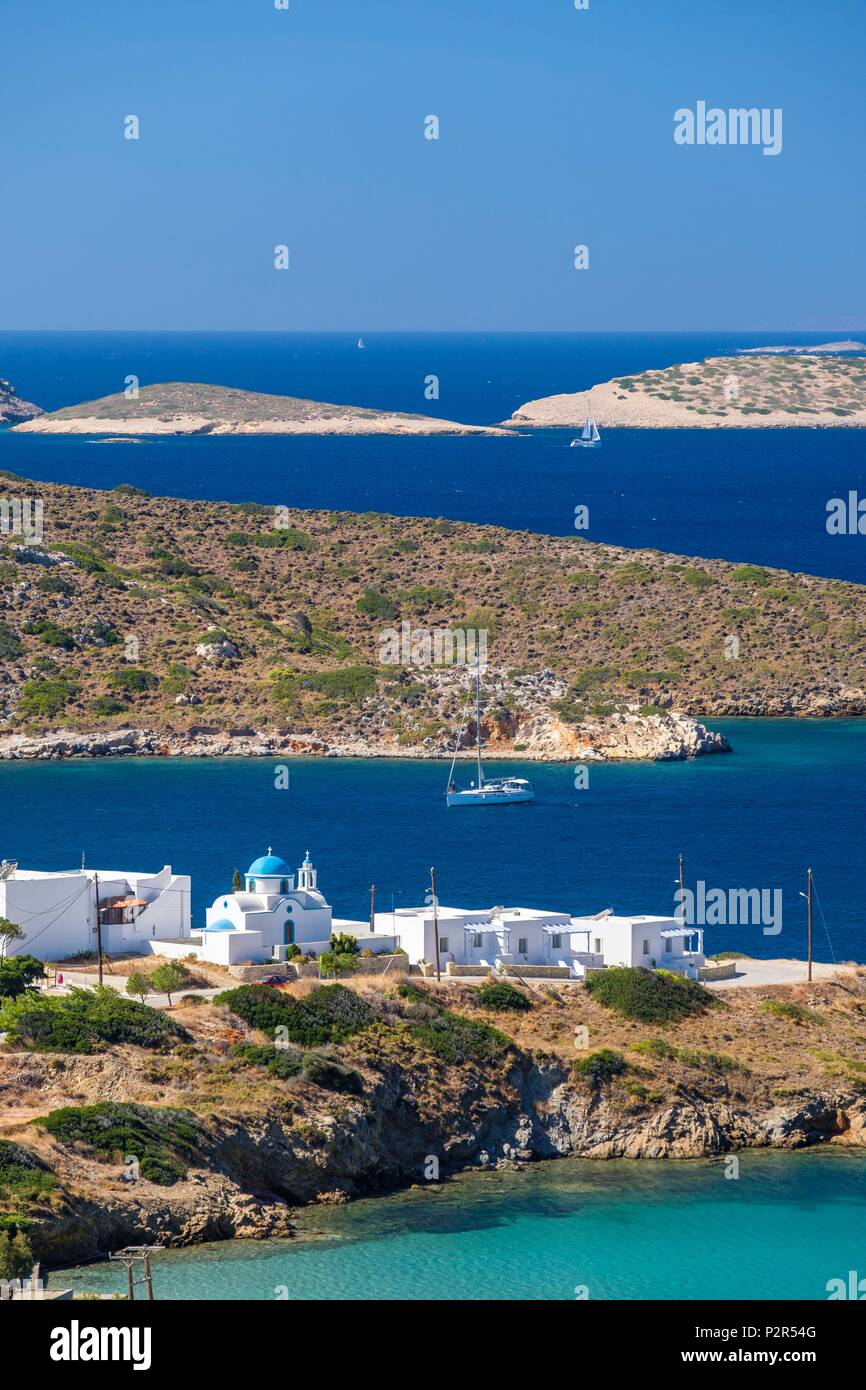Greece, Dodecanese archipelago, Lipsi island, Lipsi village and Agios ...