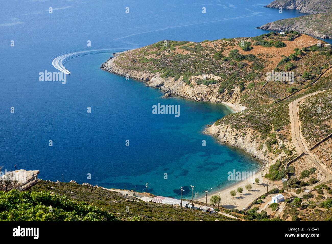 Greece, Fourni Korseon archipelago, Fourni island, Psili Ammos beach ...