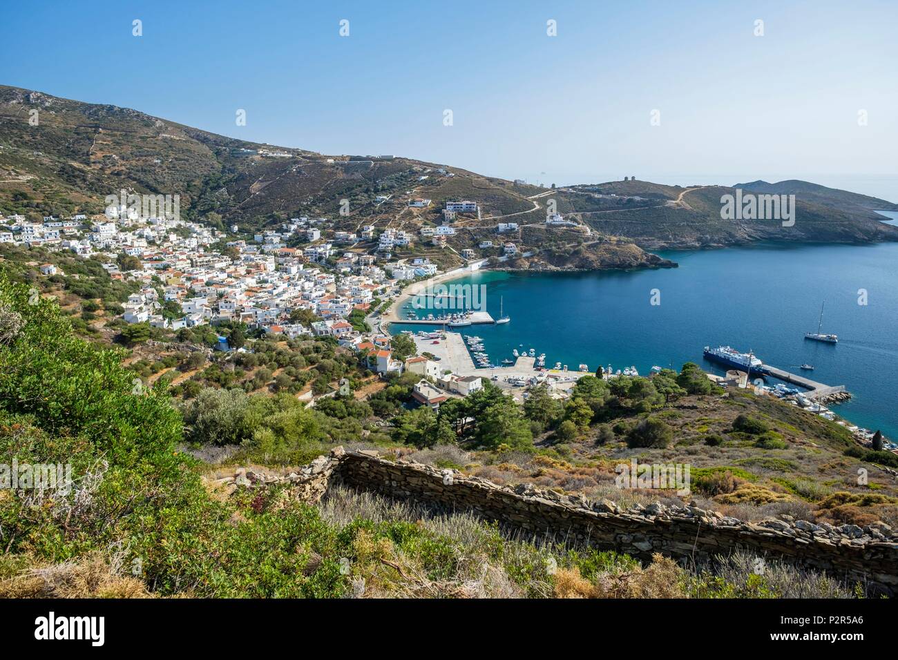 Greece, Fourni Korseon archipelago, Fourni island, the main harbour of ...
