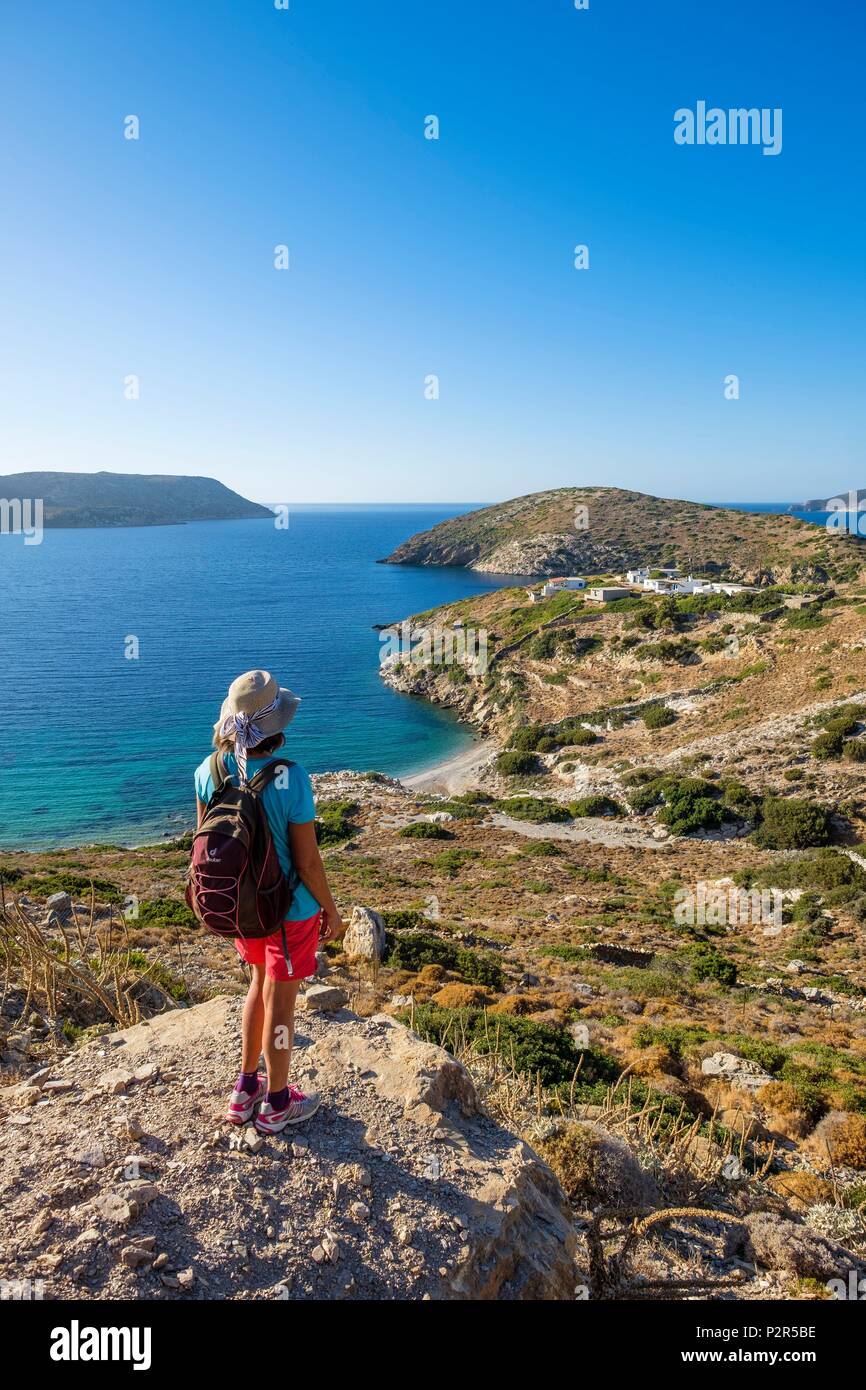 Greece, Fourni Korseon archipelago, Fourni island, hiking to Bali ...