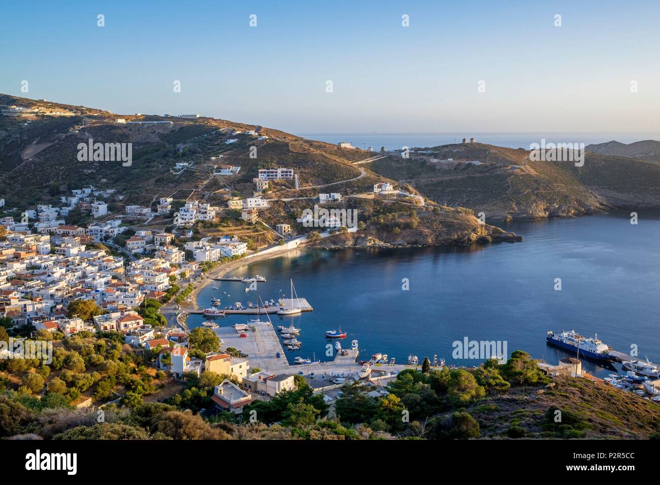Greece, Fourni Korseon archipelago, Fourni island, the main harbour of ...