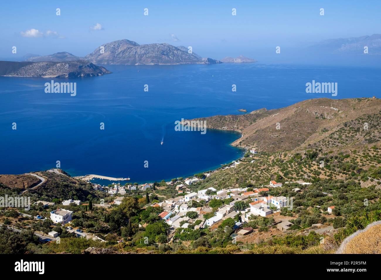 Greece, Fourni Korseon archipelago, Fourni island, Chrysomilia village ...