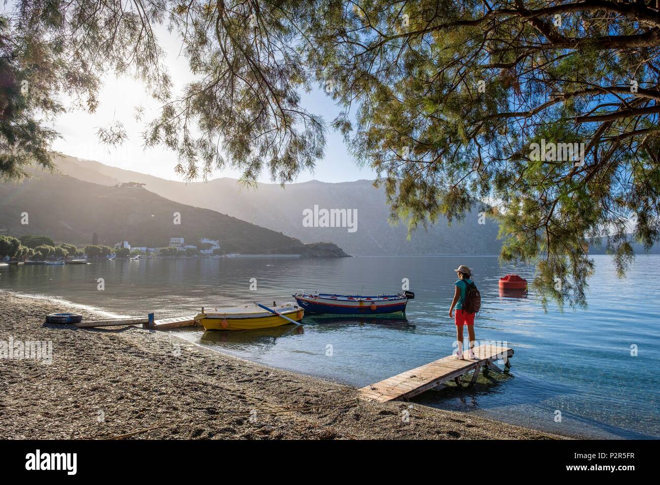 Greece, Fourni Korseon archipelago, Fourni island, Kampi Chrysomilia ...