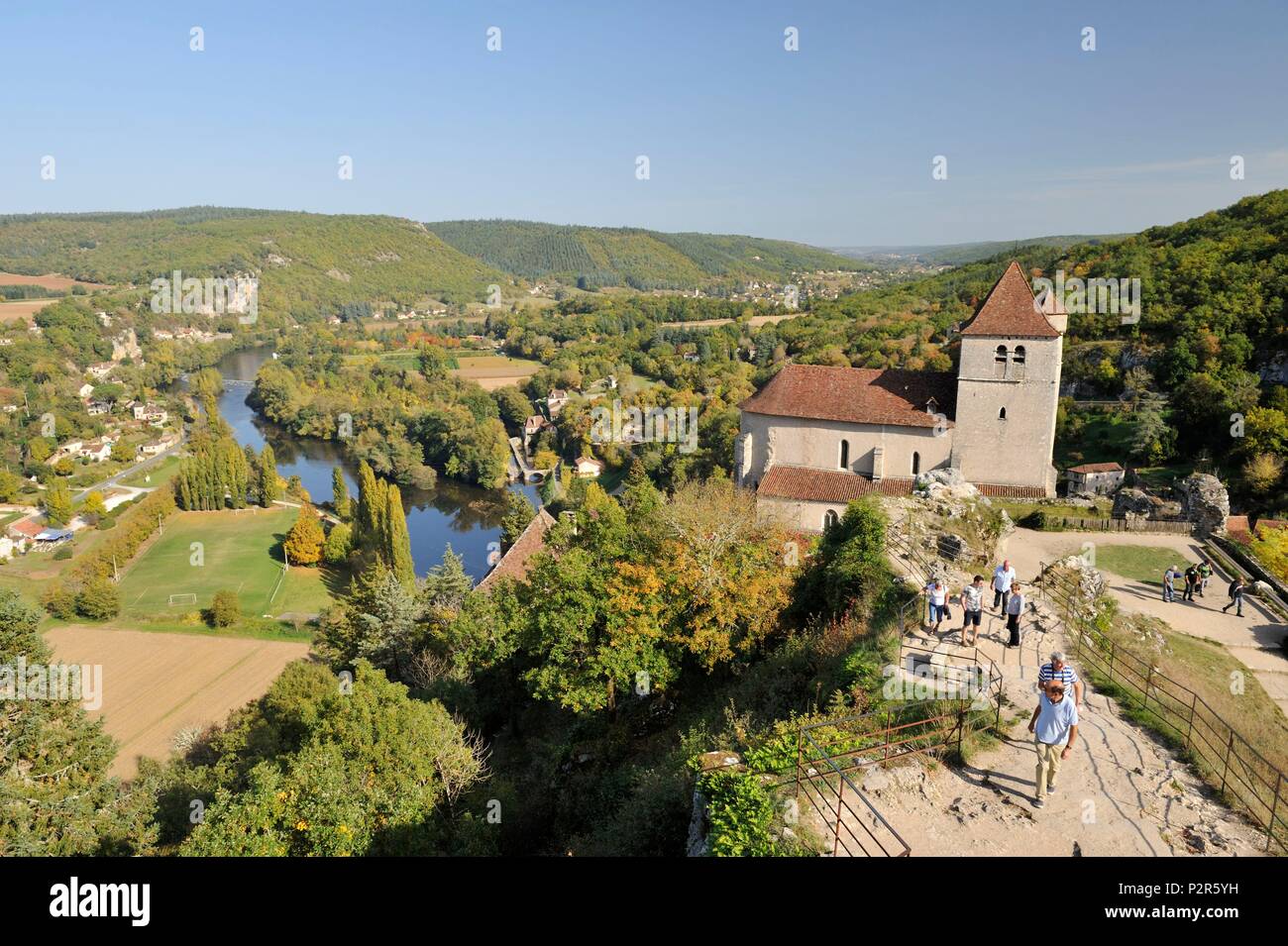 France, Lot, Saint Cirq Lapopie, village labeled Most Beautiful ...