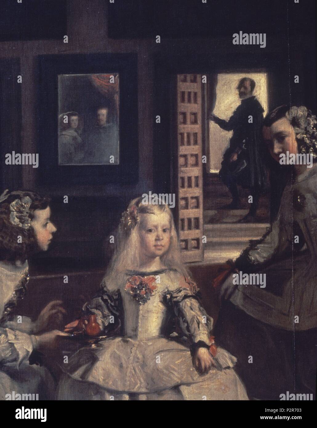'Las Meninas, or The Family of Felipe IV' (detail), c. 1656, Oil on ...