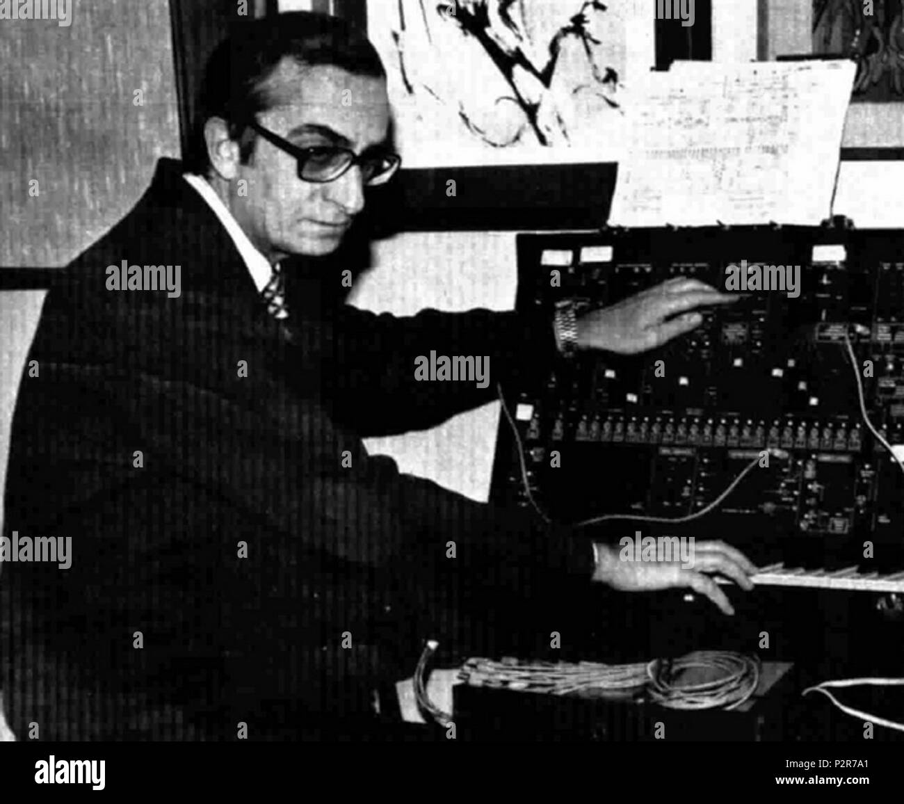 . Italian composer Fabio Fabor at an Italian TV show . December 1975 ...