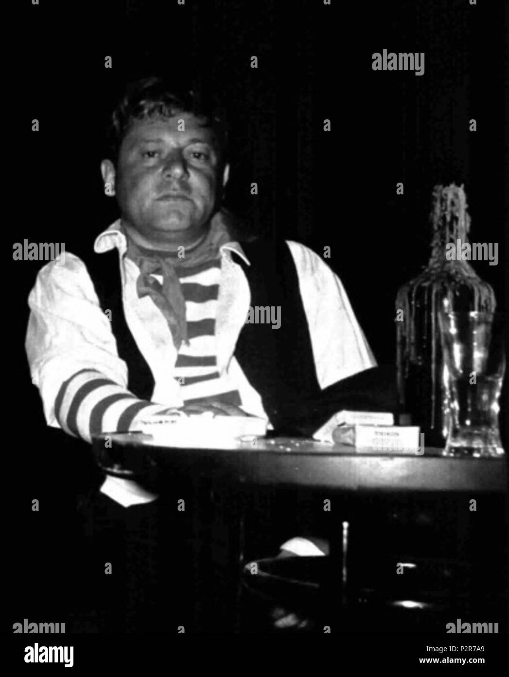 . Italian actor Paolo Villaggio shooting Italian TV series 'Fracchia ...