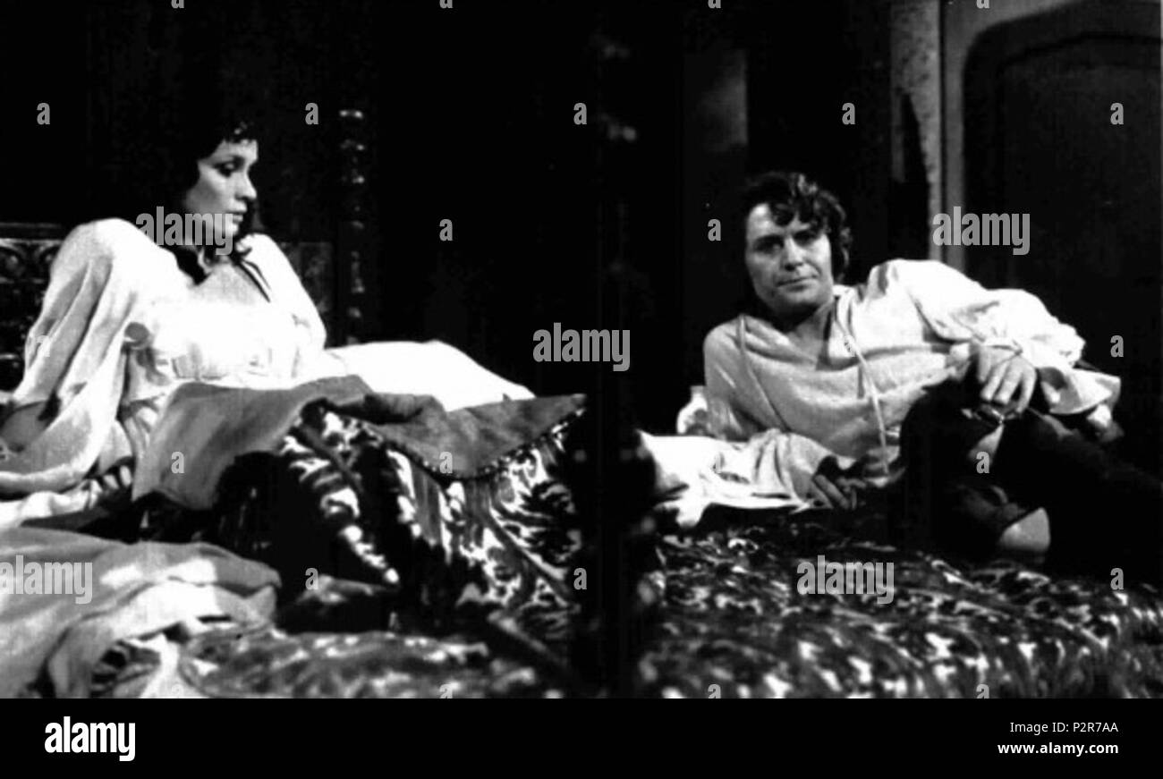 . Italian actors Anna Maria Guarnieri and Giulio Brogi on stage ...