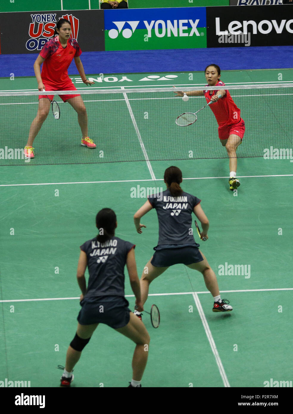 Los Angeles, California, USA. 15th June, 2018. Can Tong Wei and Zheng ...
