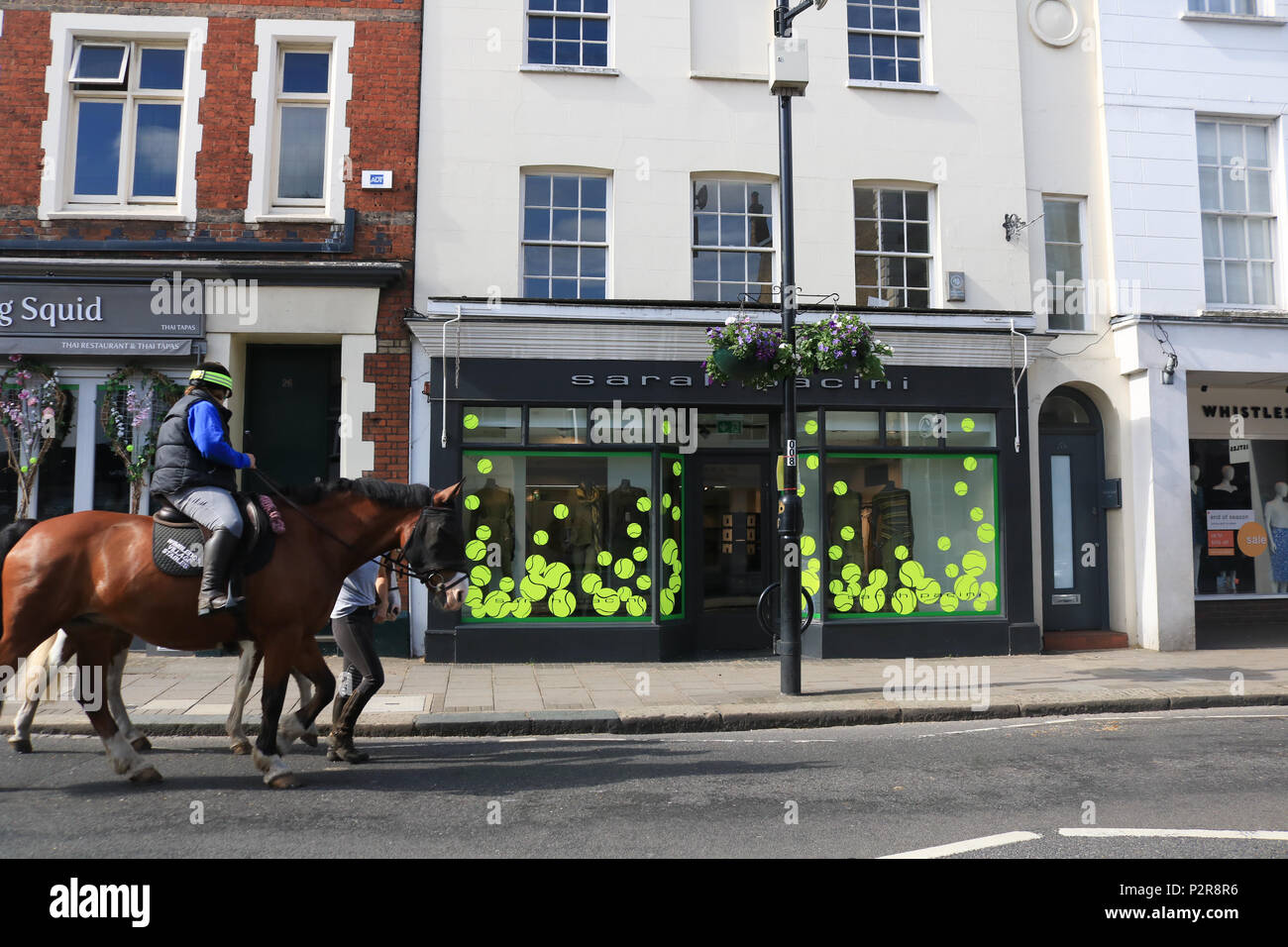 London UK. 16th June 2018. Wimbledon: Shopkeepers in Wimbledon High ...