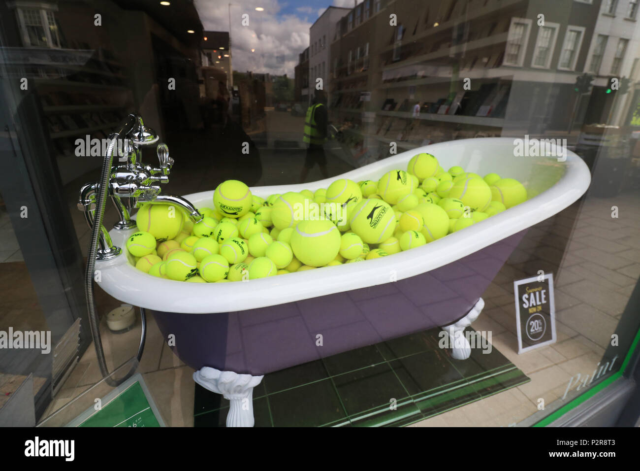 London UK. 16th June 2018. Wimbledon: Shopkeepers in Wimbledon High ...
