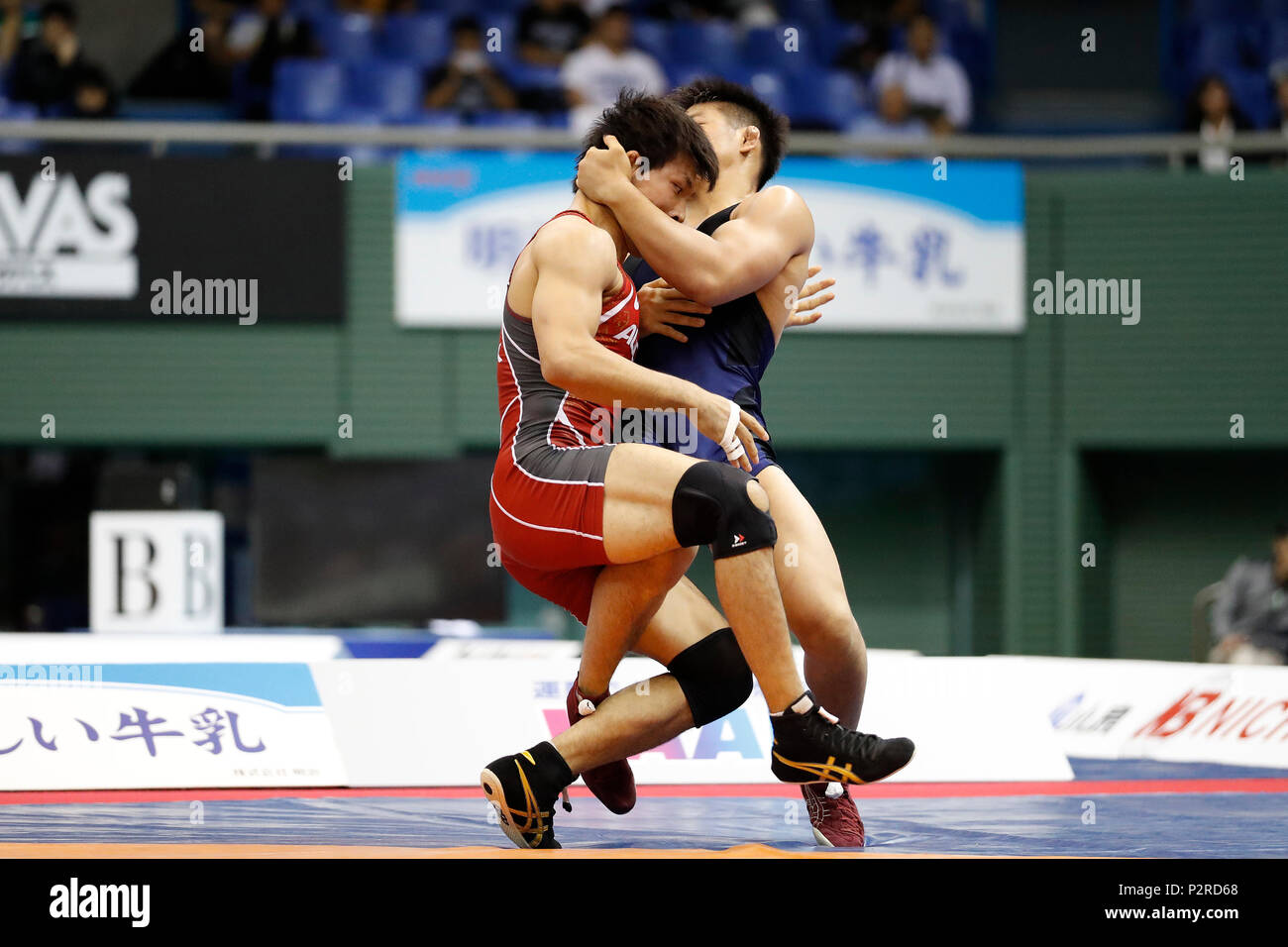 Komazawa Olympic Park Gymnasium, Tokyo, Japan. 15th June, 2018. (L to R ...