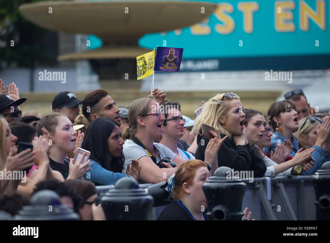 London,UK,16th June 2018, West End Live takes place in Trafalgar Square ...