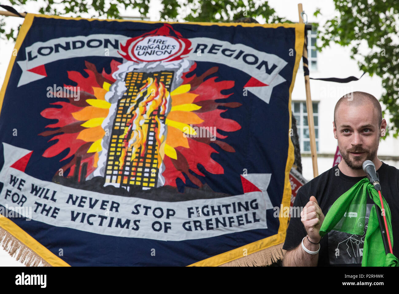 London, UK. 16th June, 2018. Daniel Renwick, Grenfell community ...