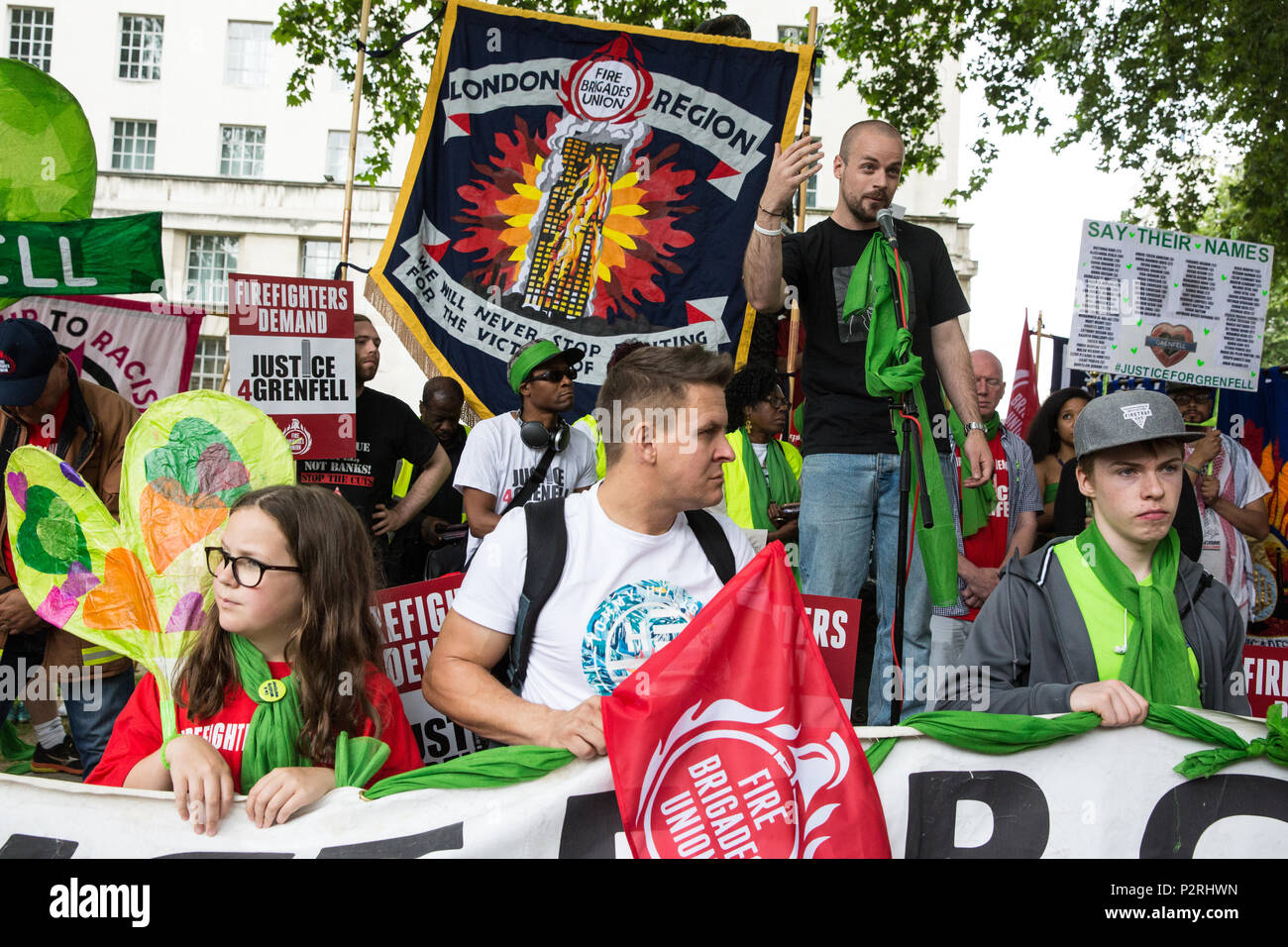 London, UK. 16th June, 2018. Daniel Renwick, Grenfell community ...