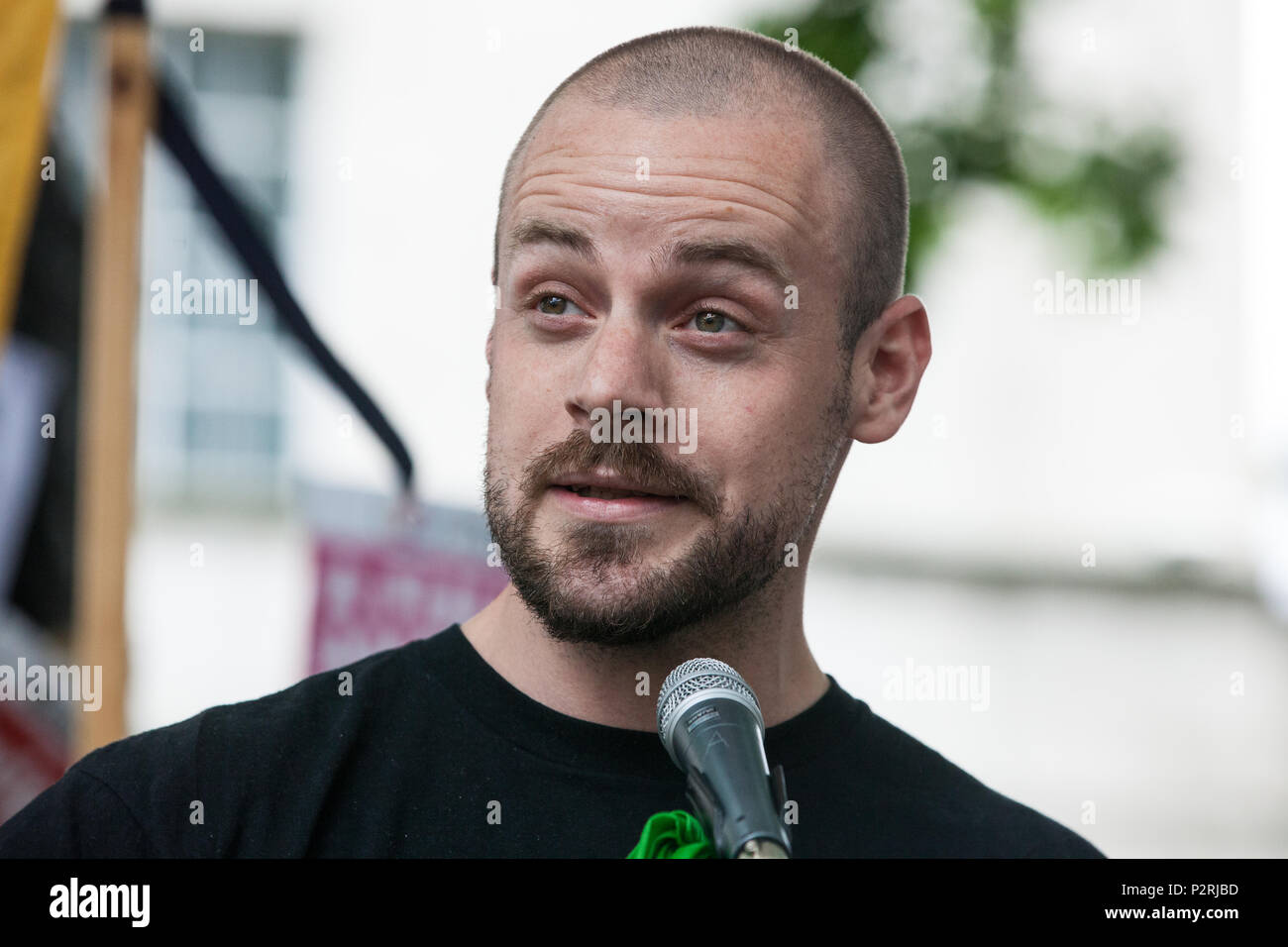 London, UK. 16th June, 2018. Daniel Renwick, Grenfell community ...