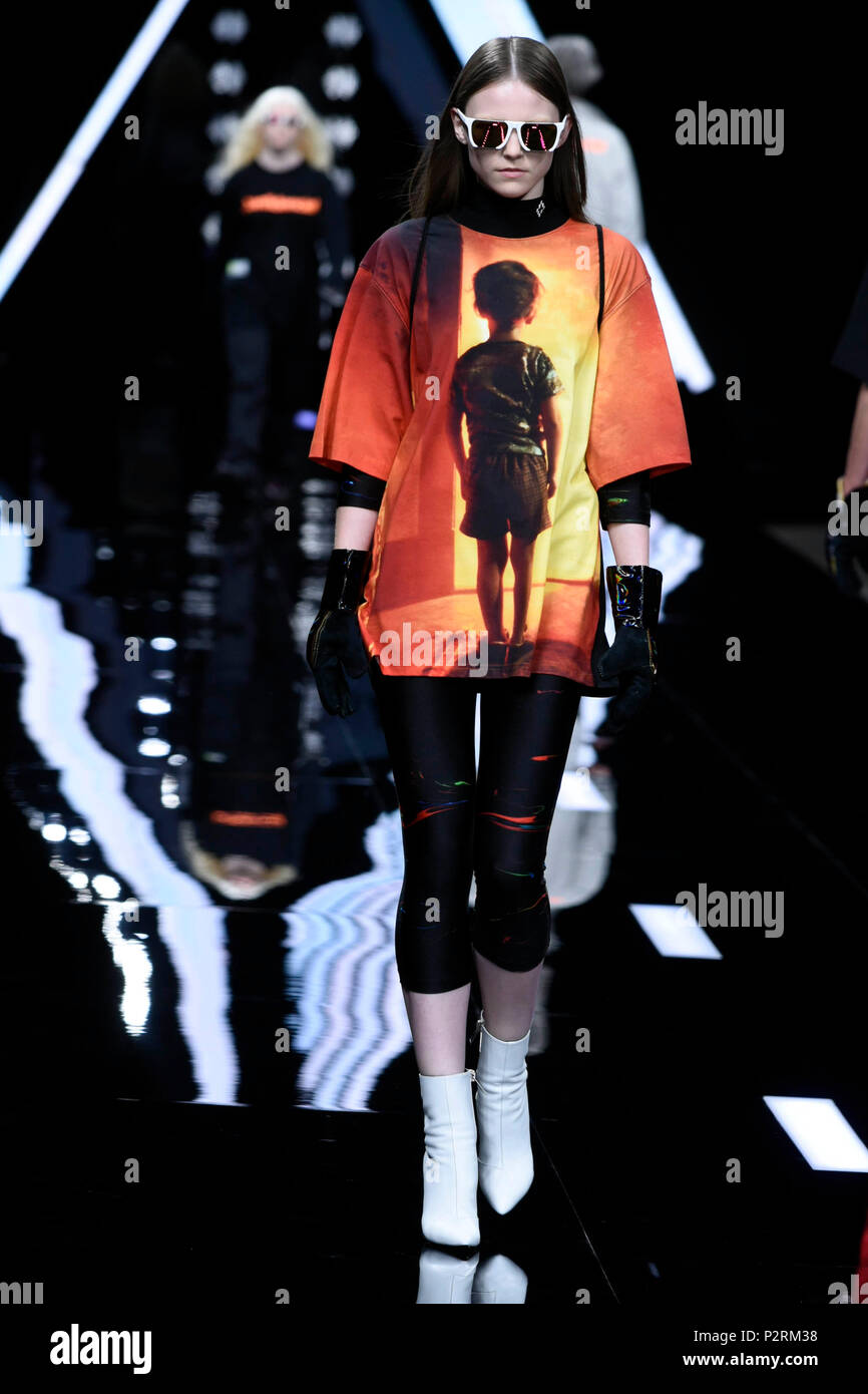 Milan, Italy. 17th June, 2018. Marcelo Burlon fashion show In the ...