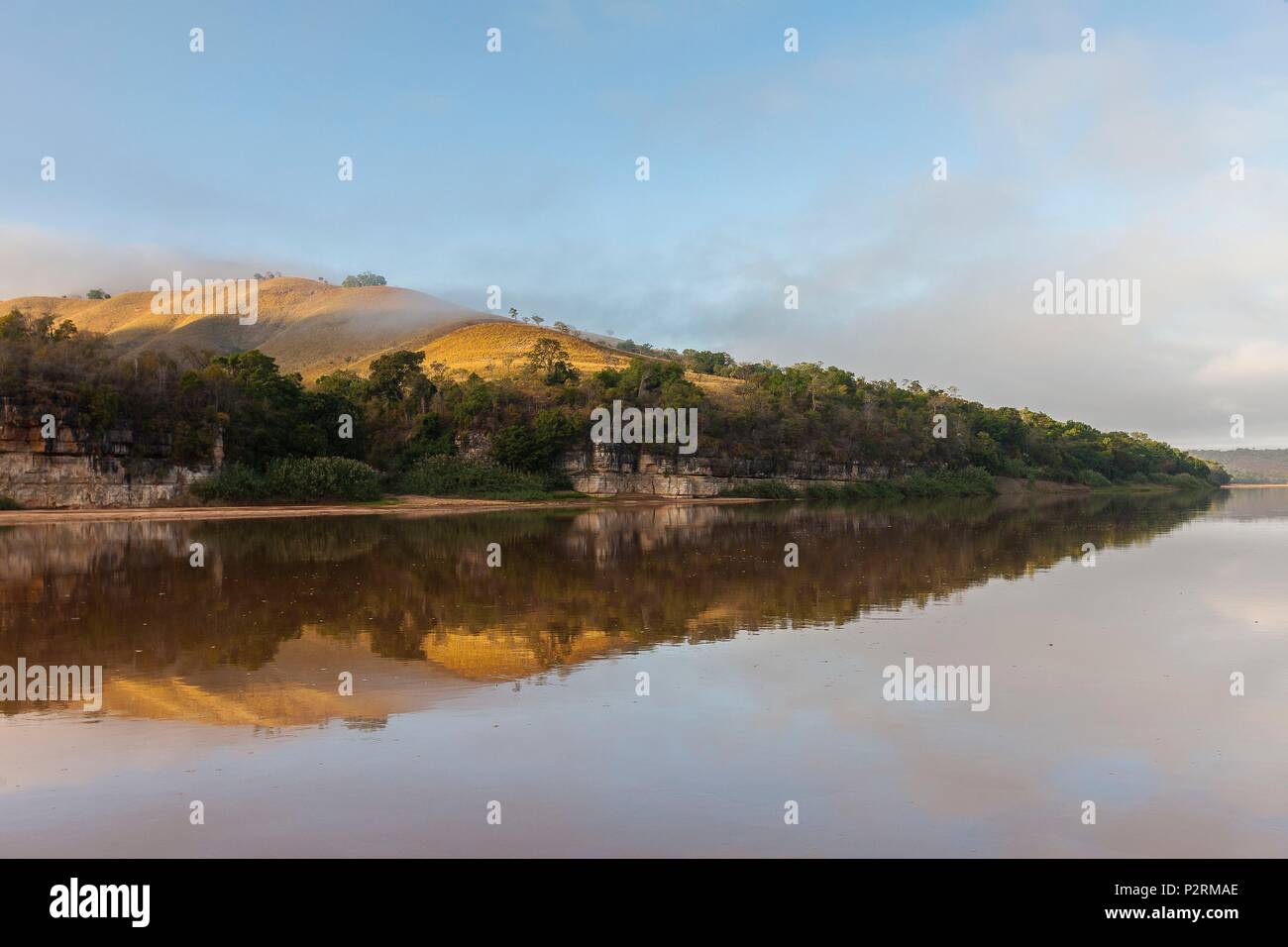 Madagascar, Menabe region Bemaraha massif, the river Tsiribihina Stock ...