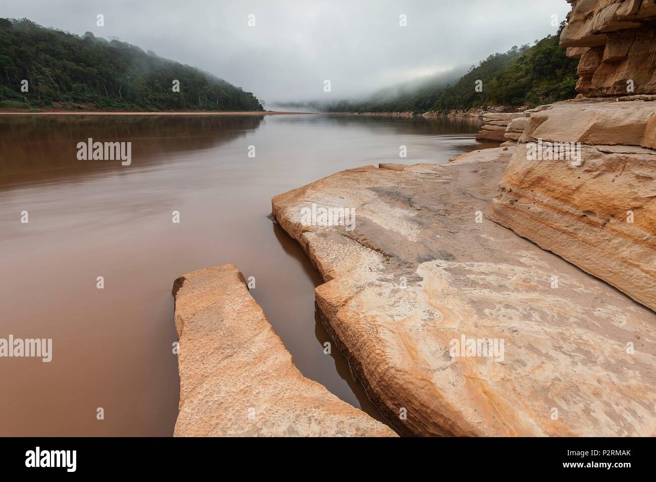 Madagascar, Menabe region Bemaraha massif, the river Tsiribihina Stock ...