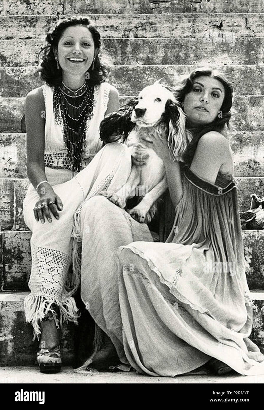 Italian sisters and singers Mia Martini (Domenica Berté) and Loredana ...