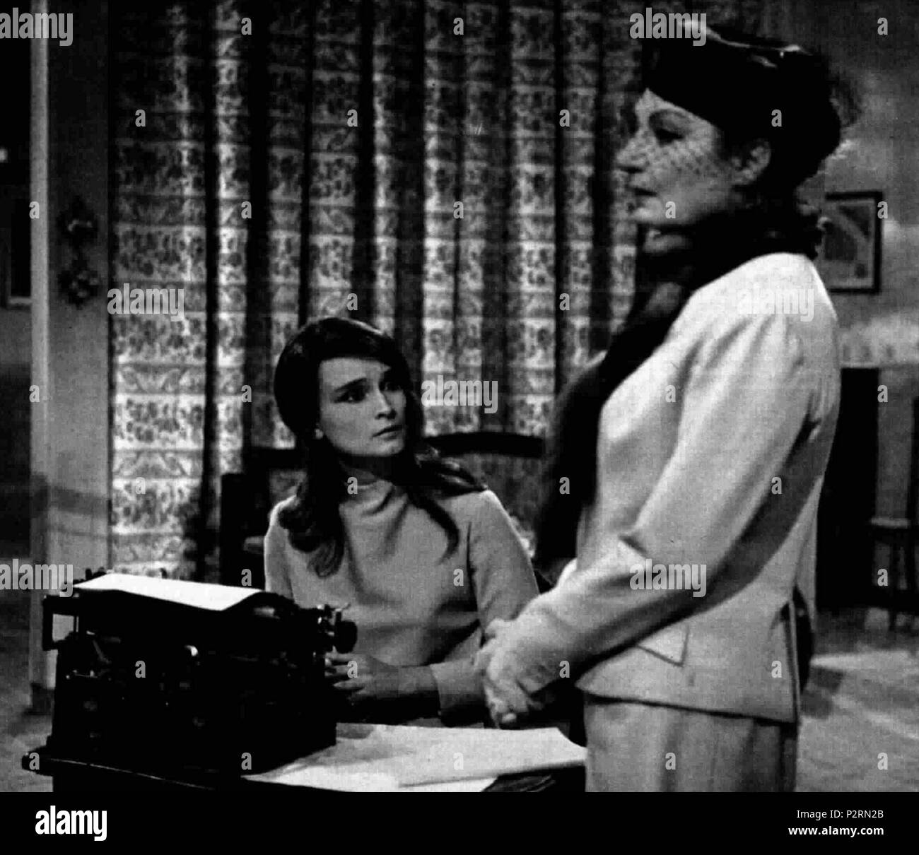 Italian actresses anna maria guarnieri and sarah ferrati on stage Black ...