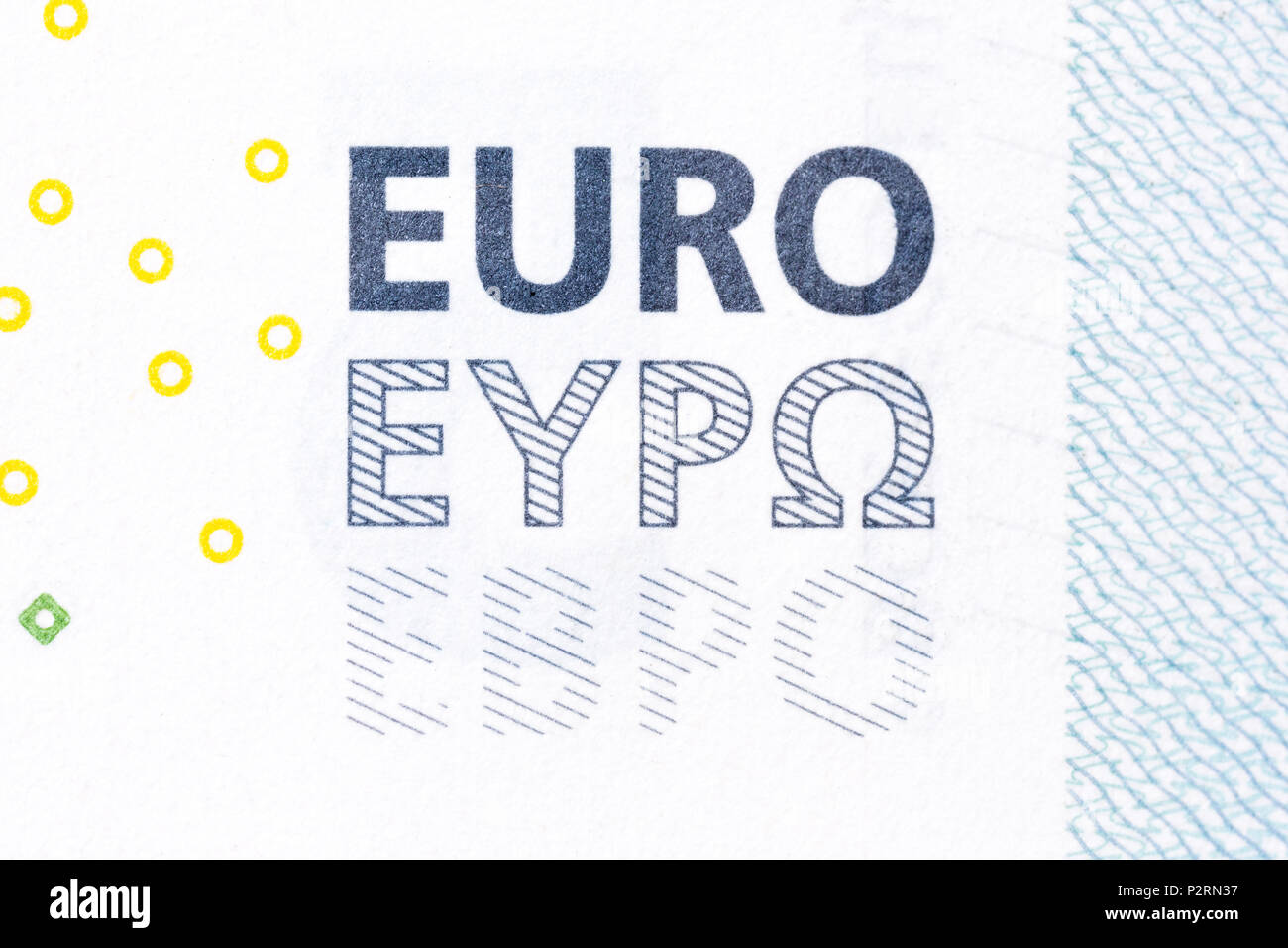 Euro sign on white background of banknote Stock Photo - Alamy