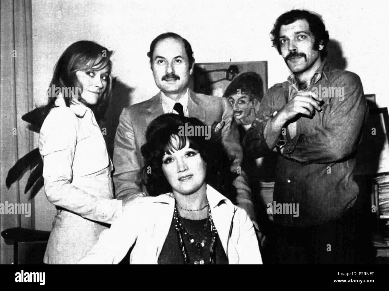 . Italian author Gino Magazù and actors Daniela Nobili, Edmonda Aldini ...