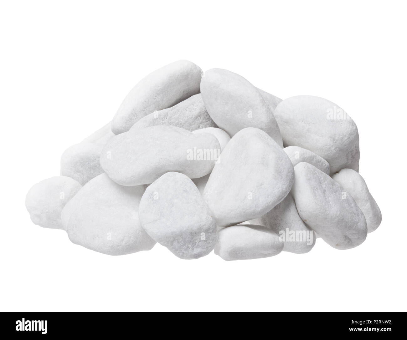 Pile of white pebbles Stock Photo - Alamy