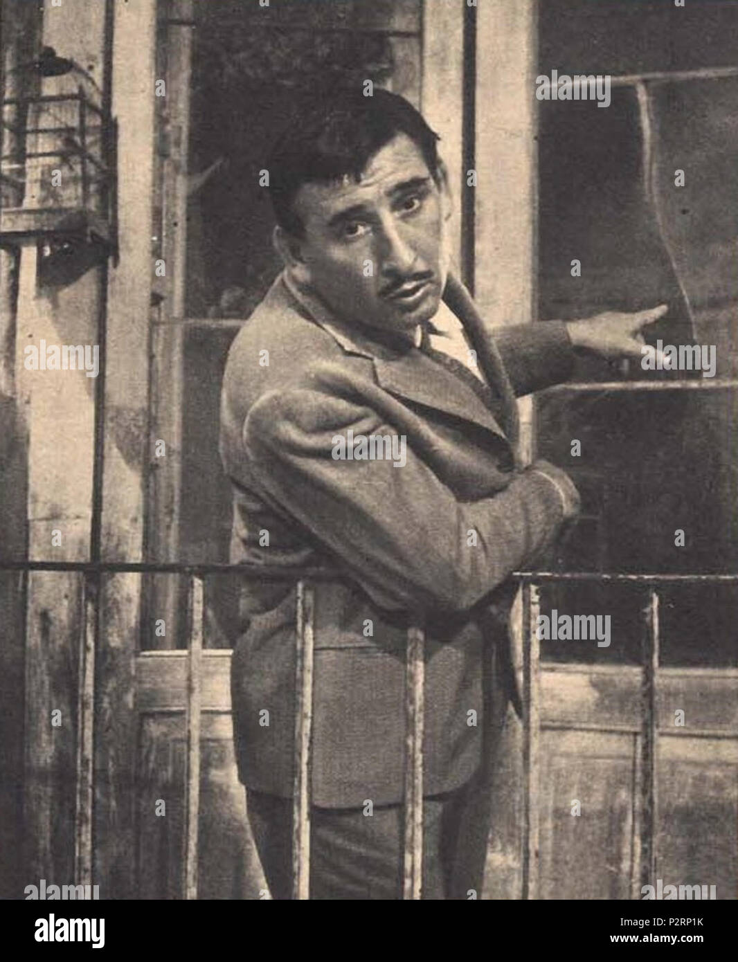 . Italian actor Renato Rascel on stage in the play Questi fantasmi . 7 ...