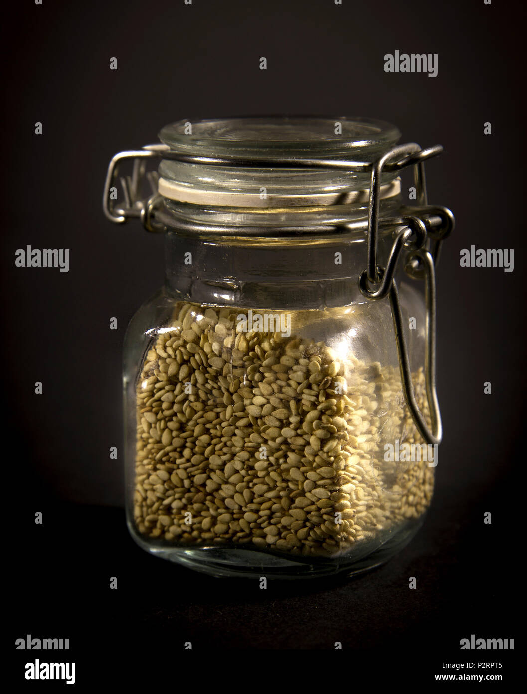 Sesame seed in jar hi-res stock photography and images - Alamy