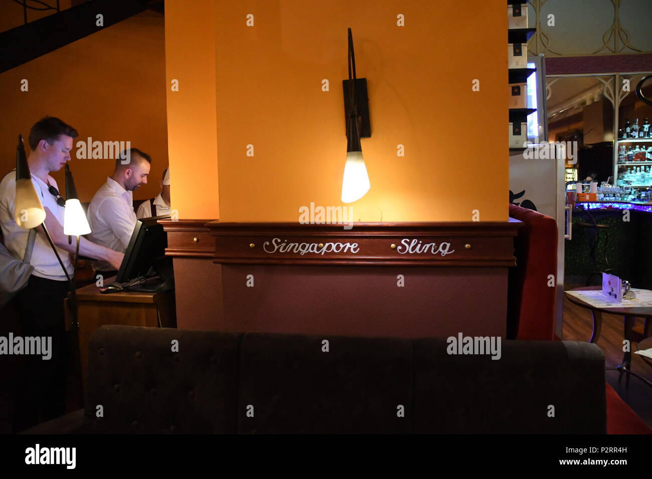 Singapore Sling in Budapest bar Stock Photo - Alamy