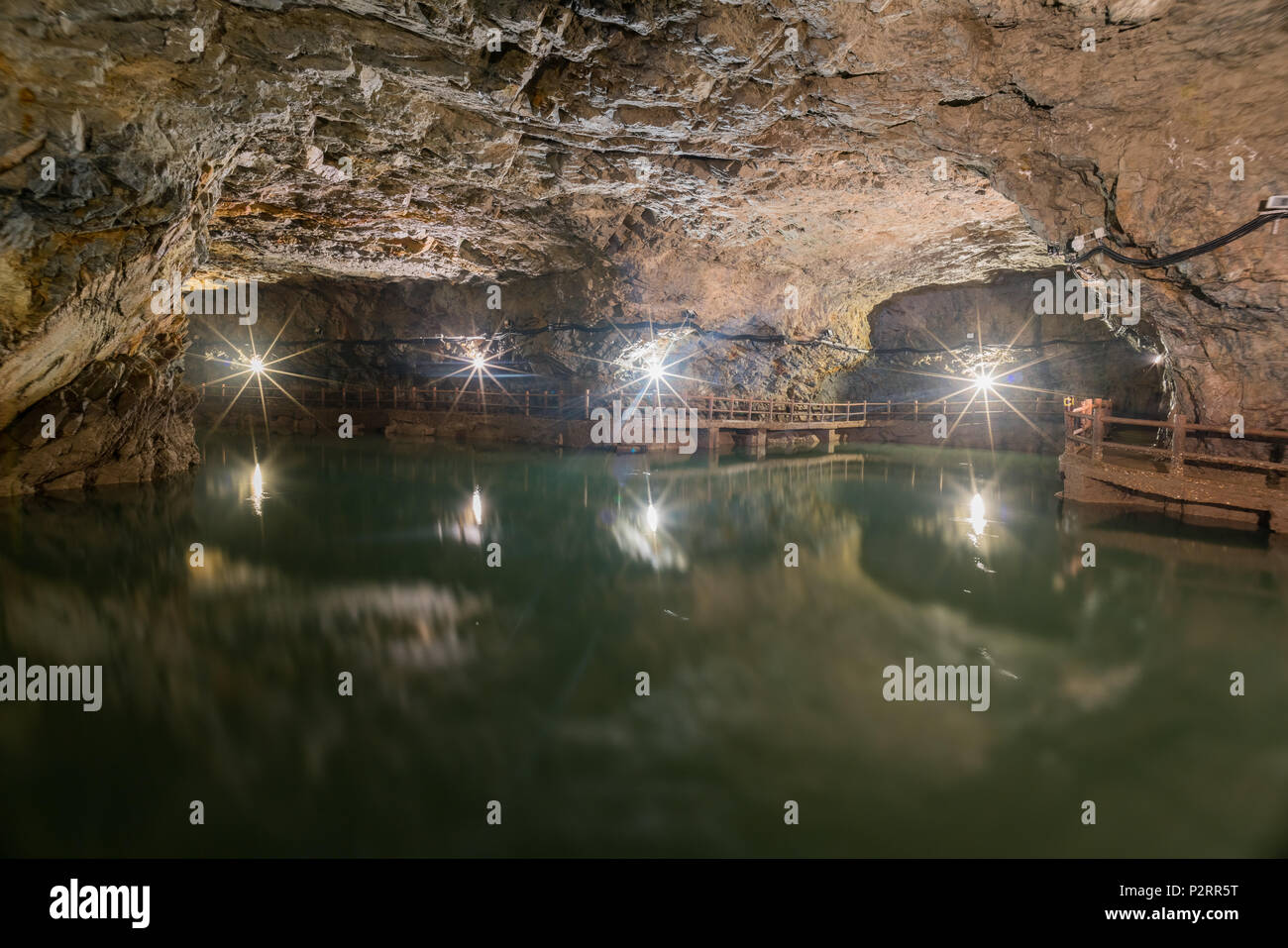 Interior view of the beautiful Beihai Tunnel, Nangan, Matsu, Taiwan ...