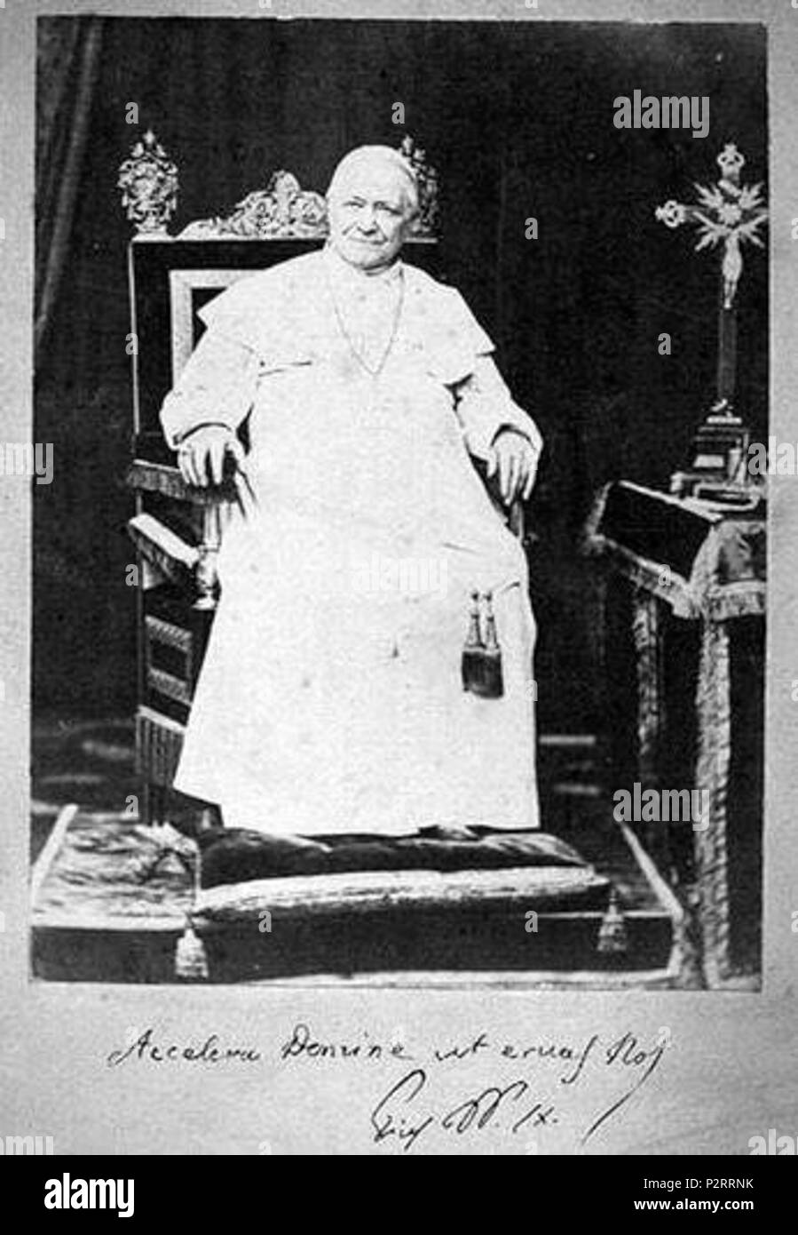 . English: Photo of Pope Pius IX (1792 –1878). before 1878. Unknown 72 ...